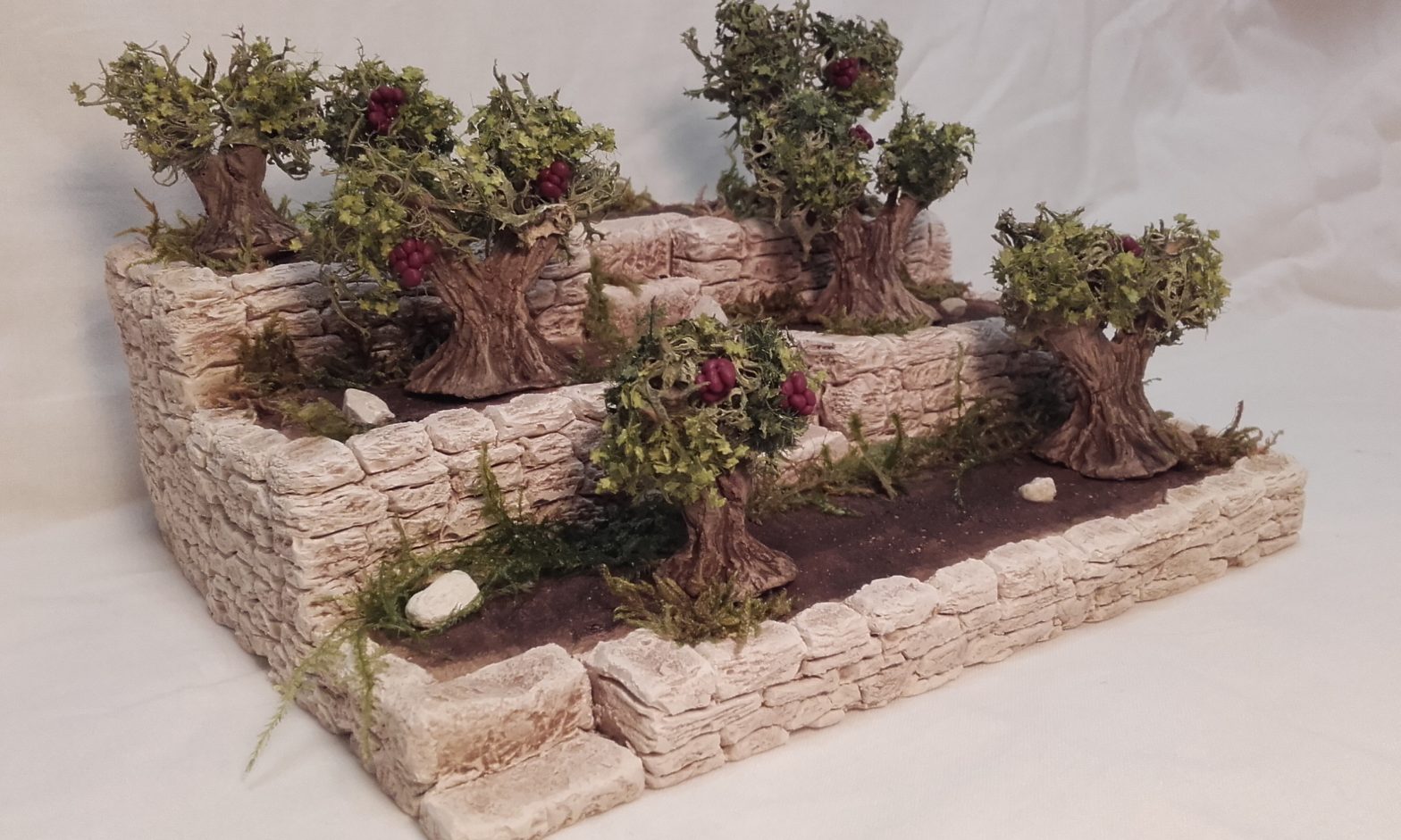 Décors de crèches de Noël Provençales pour santons 7 cm - Paysages et ...